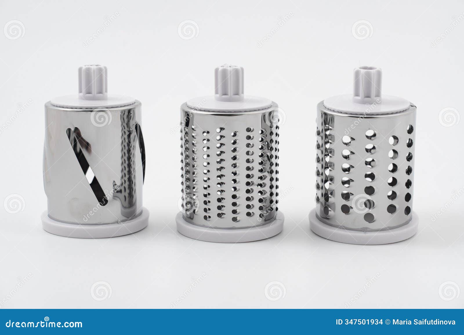 Attachments Mechanical Grater on a White Background. Stock Photo ...