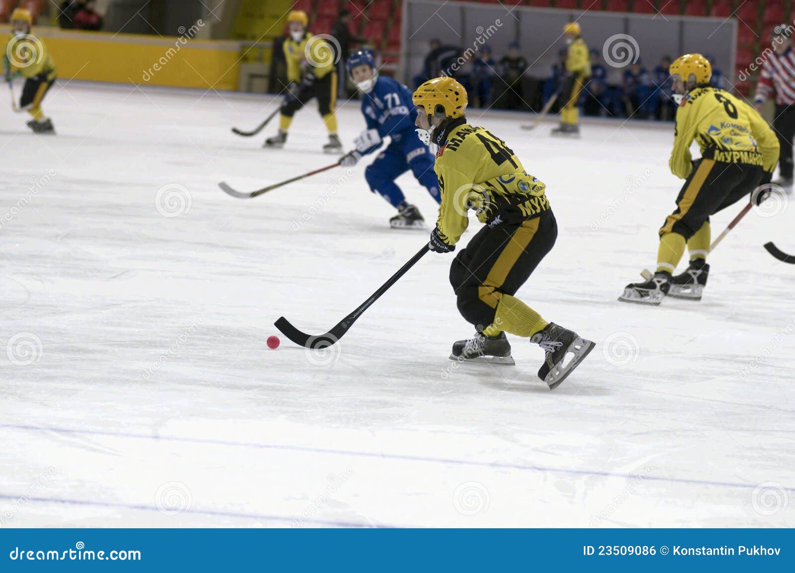 Attack in the Bandy editorial photo. Image of active - 23509086