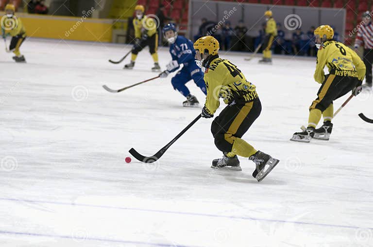 Attack in the Bandy editorial photo. Image of active - 23509086