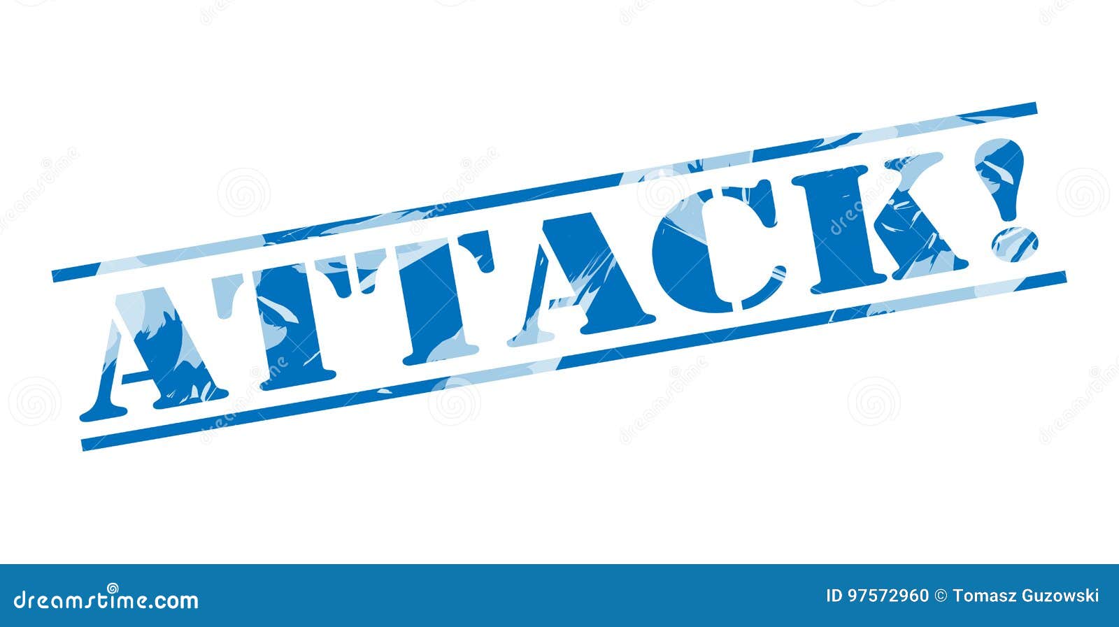 Attack blue stamp stock illustration. Illustration of blue - 97572960