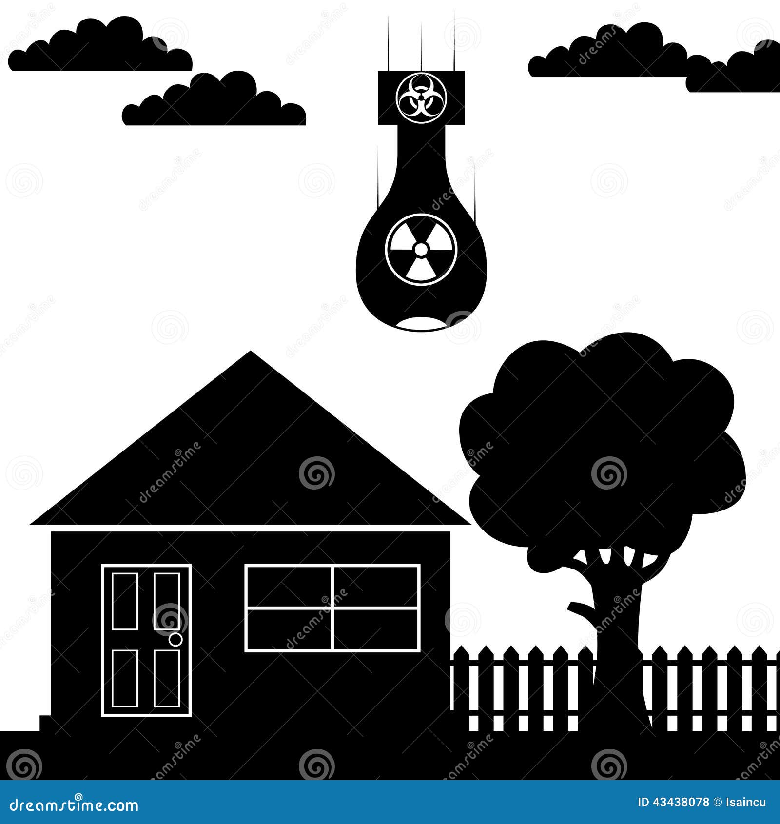 Attack with bomb stock vector. Illustration of apocalypse - 43438078