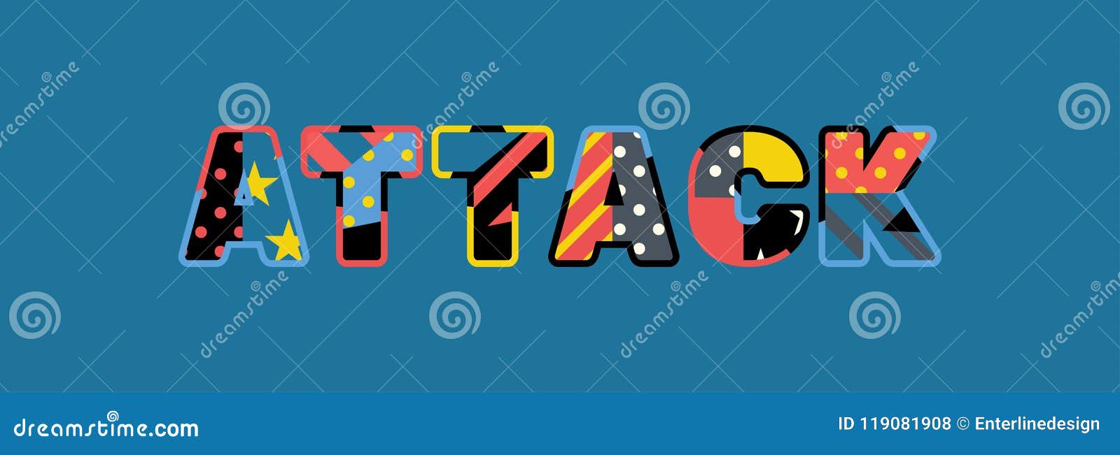 Attack Concept Word Art Illustration Stock Vector - Illustration of ...