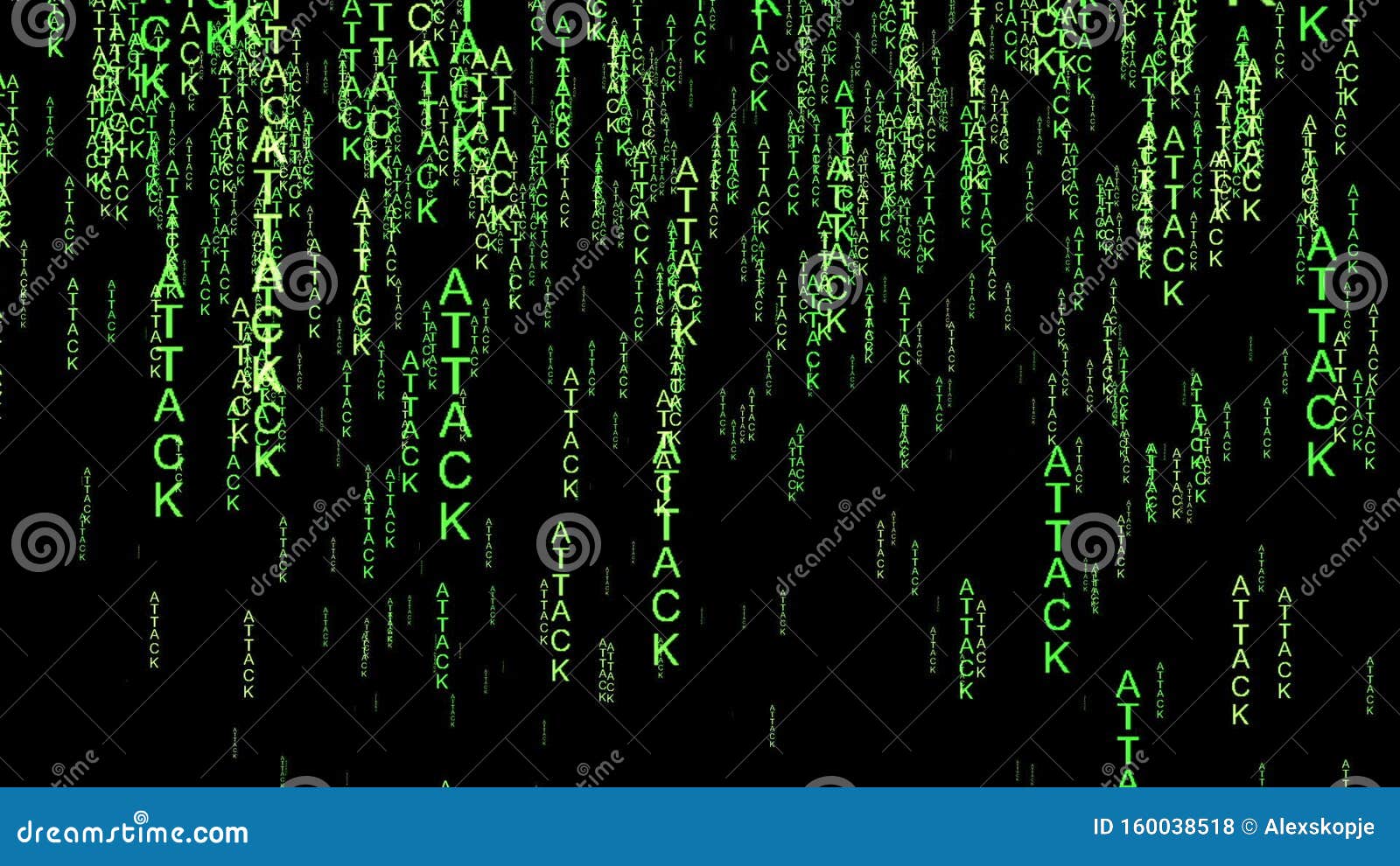 Attack Data Code Matrix Style Stock Footage - Video of screen, network ...