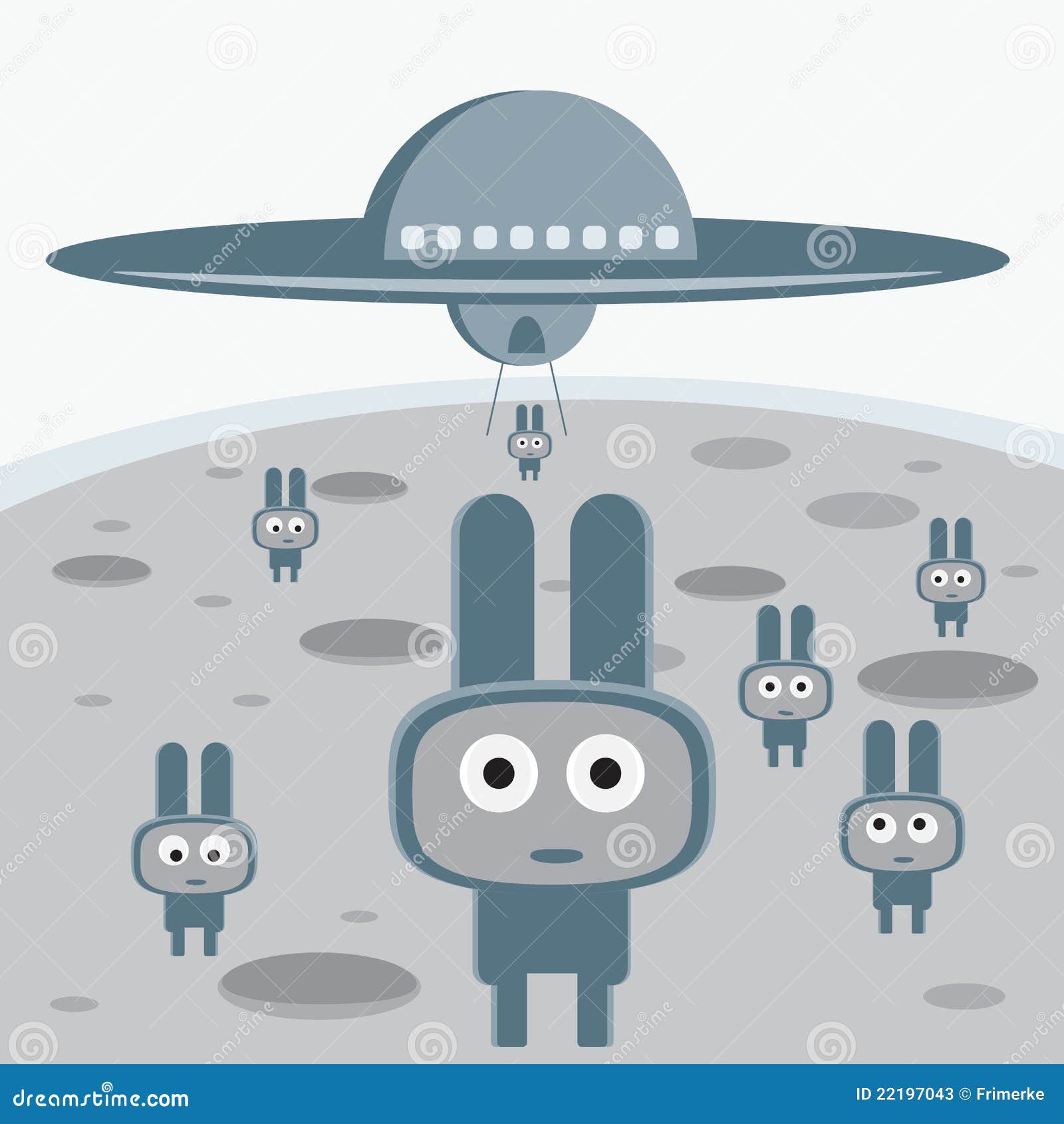Attack of the Grey Aliens on Your Planet Character Stock Vector ...