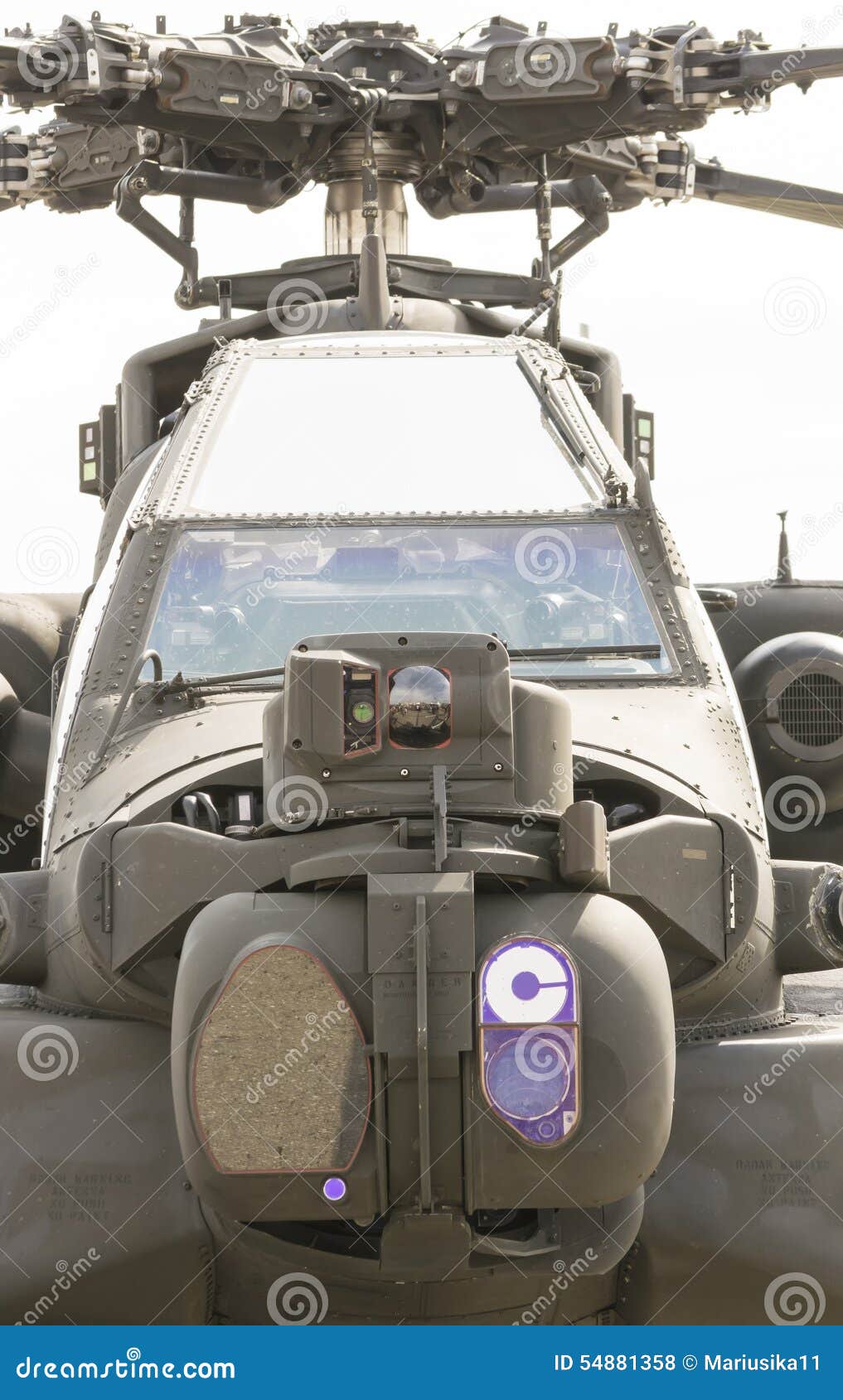 Attack Helicopter Front View Stock Photo - Image of target, aircraft ...