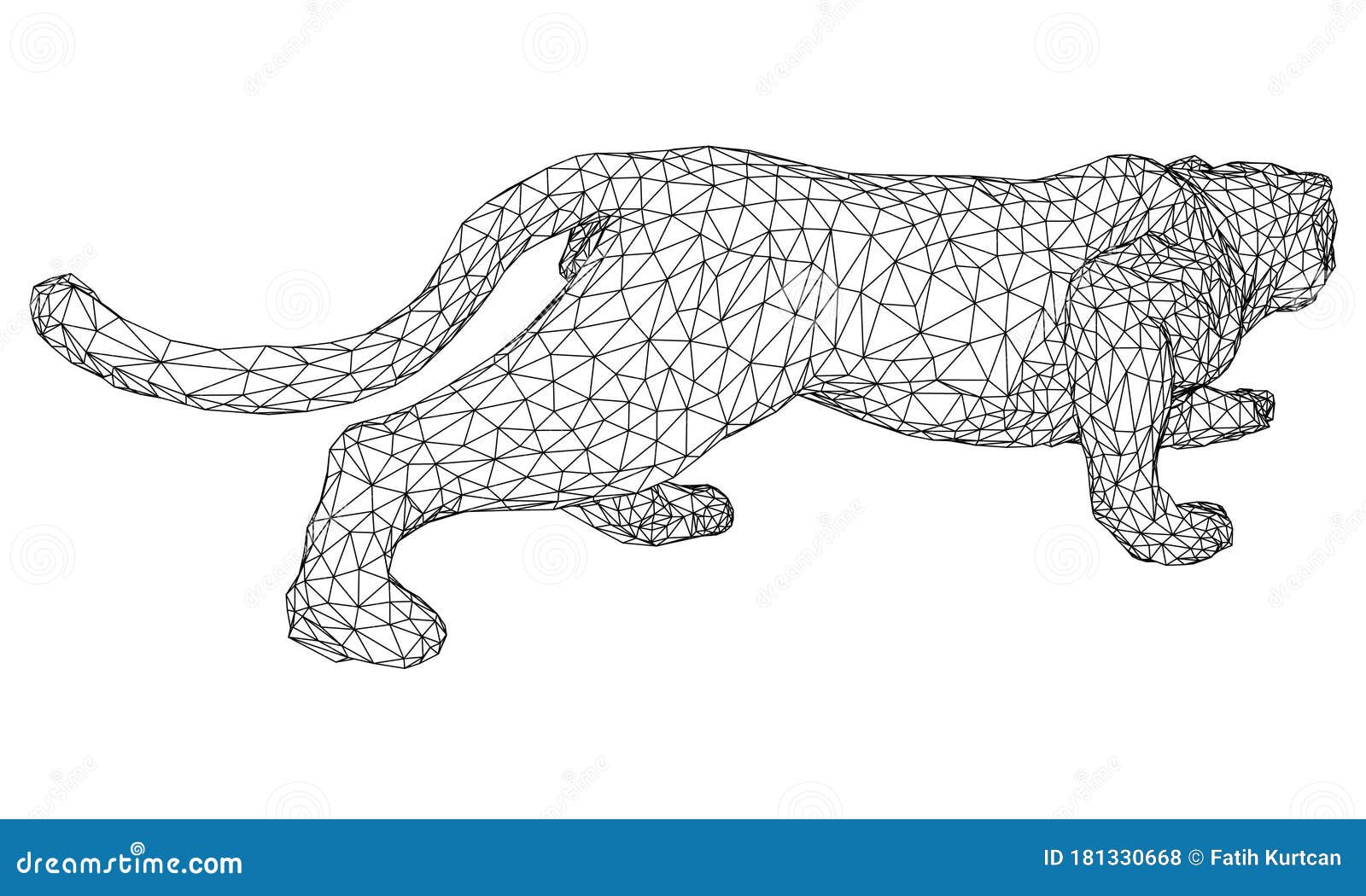 Attack Leopard Lines Illustration. Stock Illustration - Illustration of ...