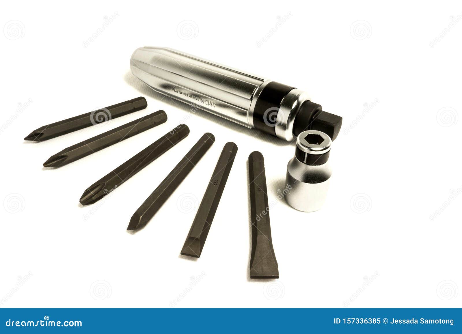 Attack screwdriver. stock image. Image of background - 157336385