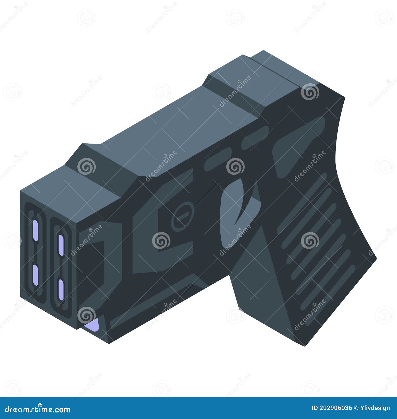 Taser Icon In Cartoon Style Isolated On White Background. Police Symbol ...