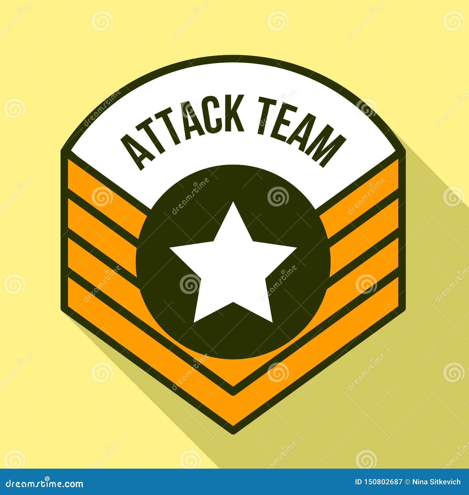 Attack Team Logo, Flat Style Stock Vector - Illustration of fighter ...