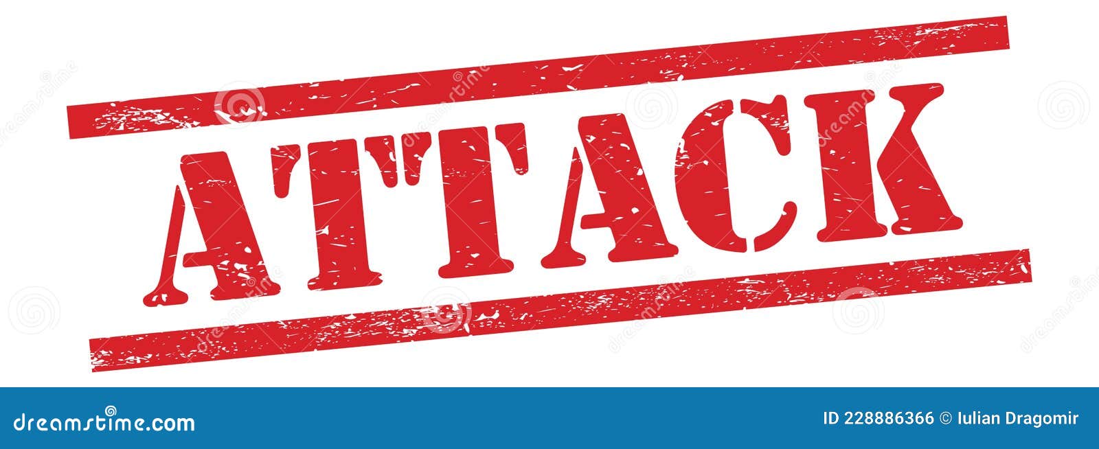 ATTACK Text on Red Grungy Lines Stamp Stock Illustration - Illustration ...