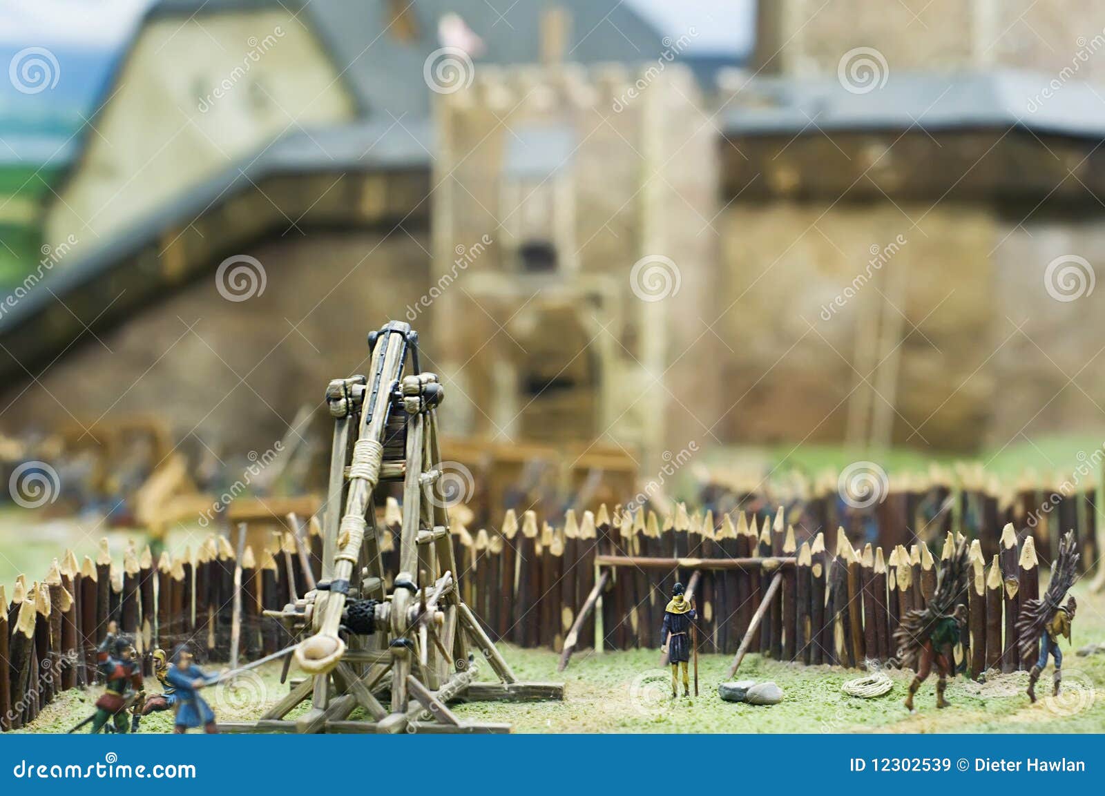 Attack to a Castle stock image. Image of green, catapult - 12302539