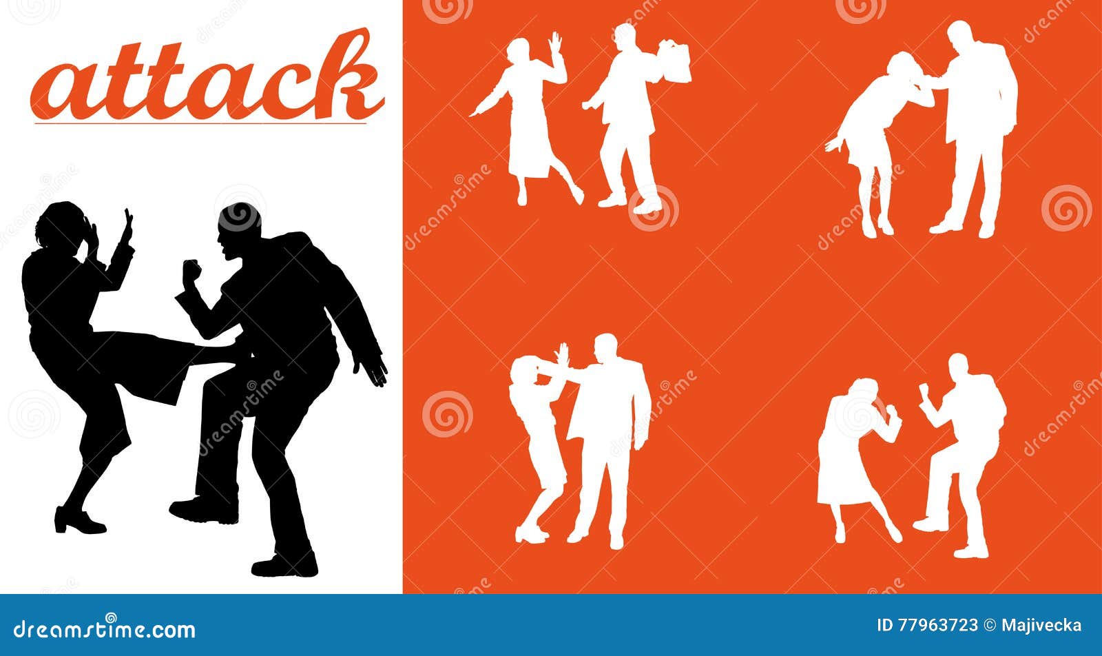 Attack stock illustration. Illustration of people, violence - 77963723
