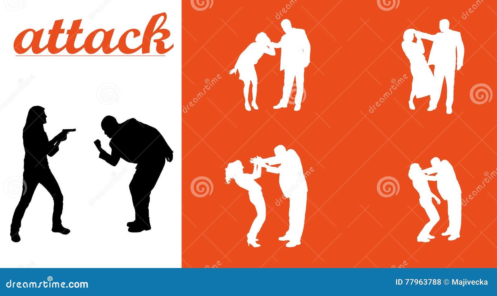 Attack stock illustration. Illustration of fight, conflict - 77963788