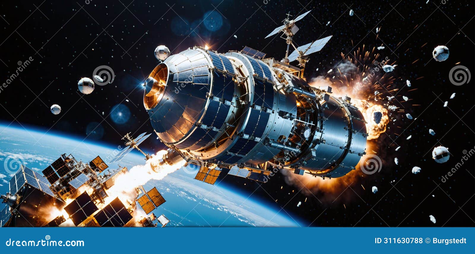 Attacked and Destroyed Communication and Surveillance Satellite in the ...