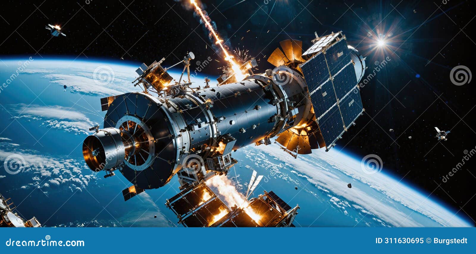 Attacked and Destroyed Communication and Surveillance Satellite in the ...