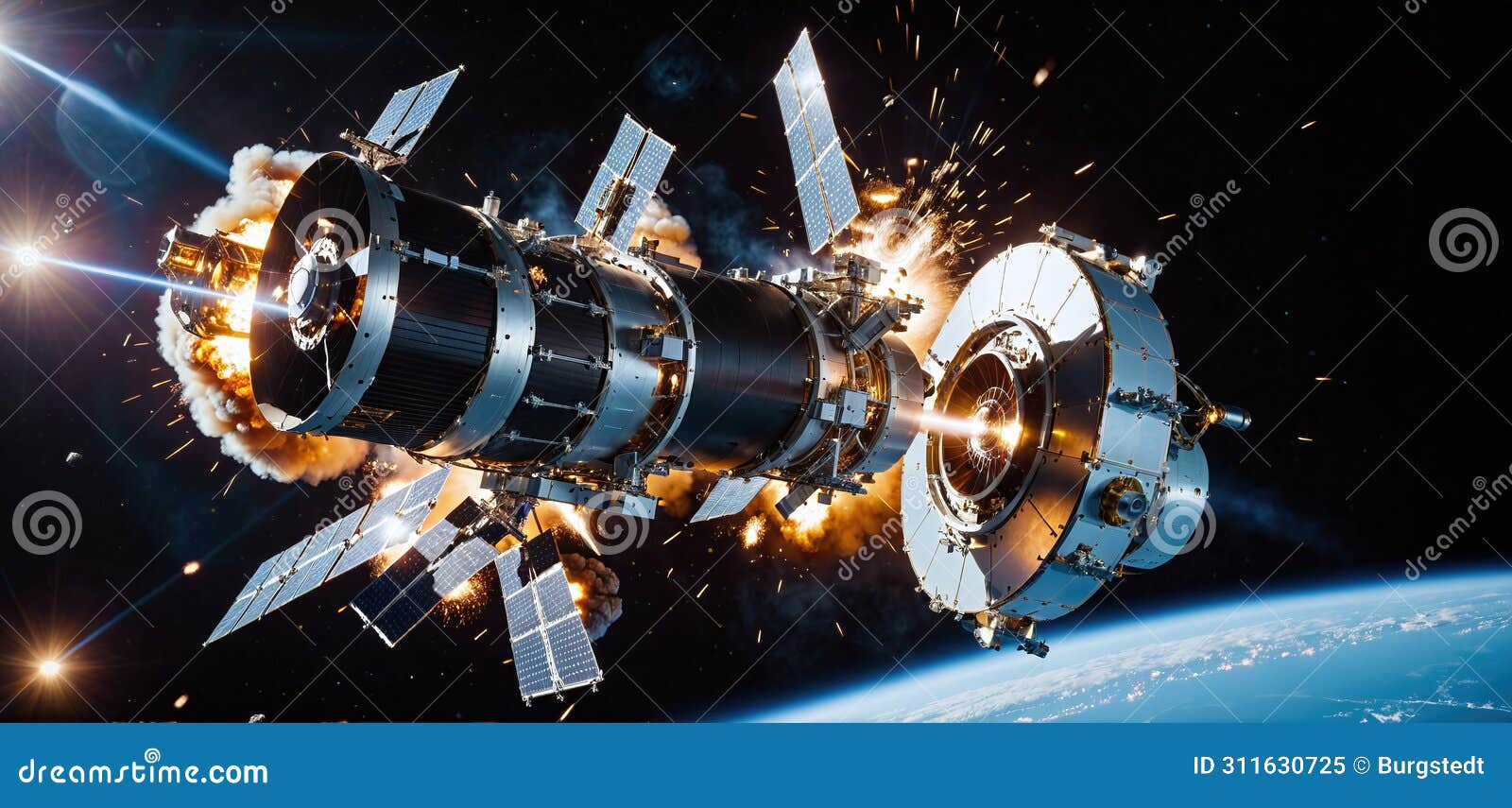 Attacked and Destroyed Communication and Surveillance Satellite in the ...