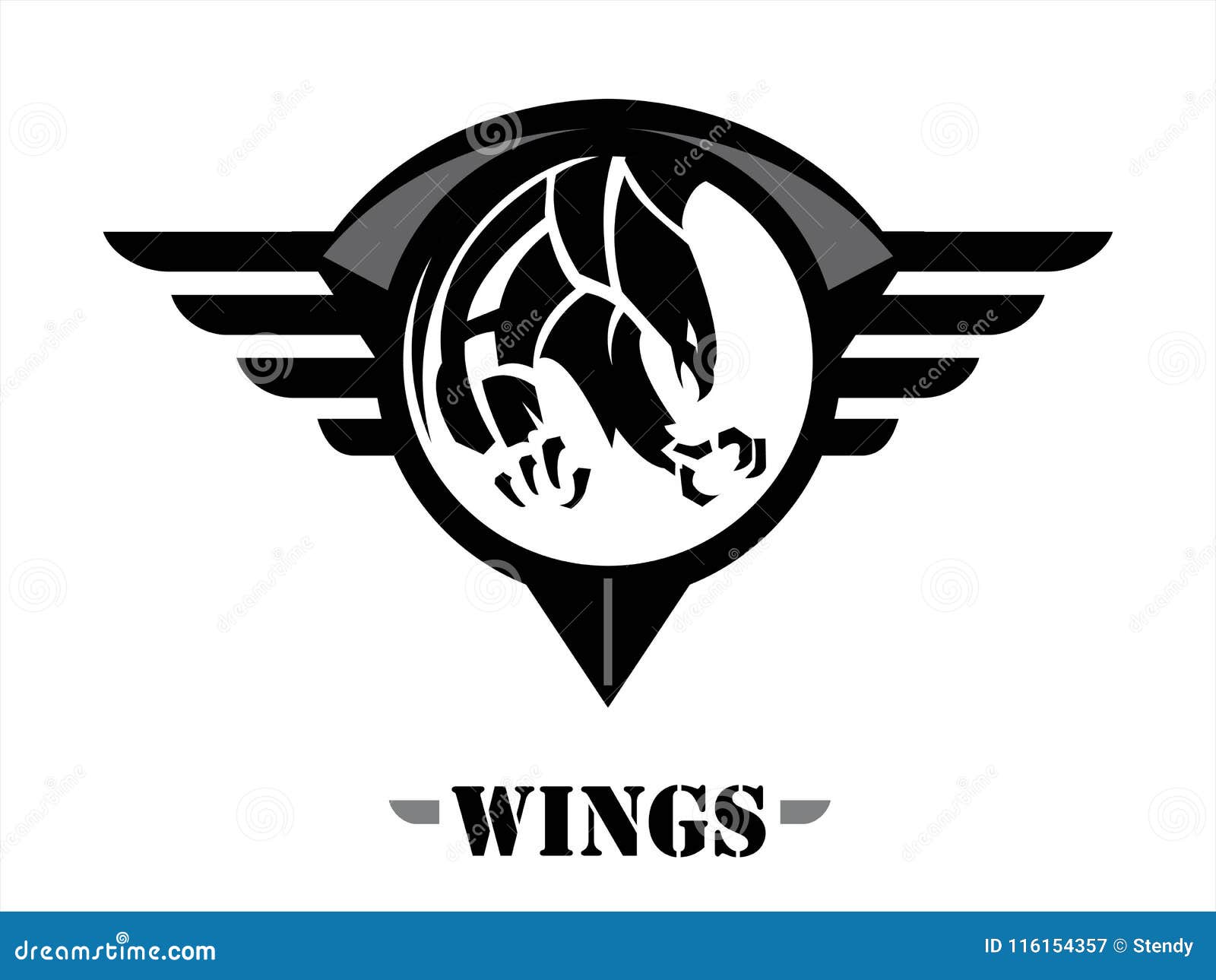 Eagle, Hawk, Wing, Attacking Black Hawk with the Big Sharp Claw Stock ...