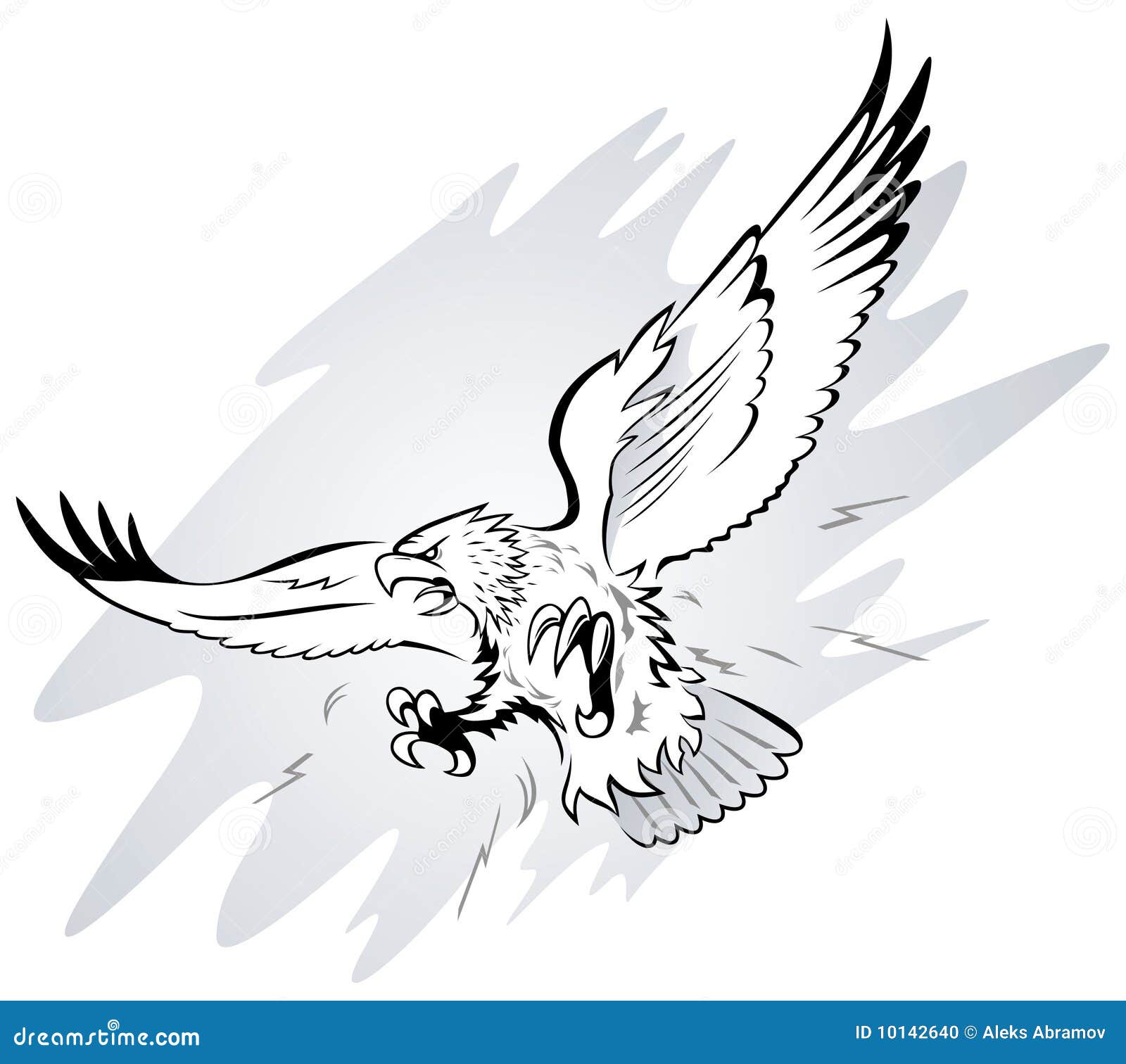 Attacking Eagle stock vector. Illustration of fighting - 10142640