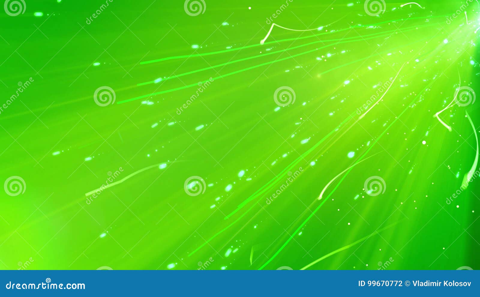 Attacking Particles with Shining Trails in Space Stock Illustration ...