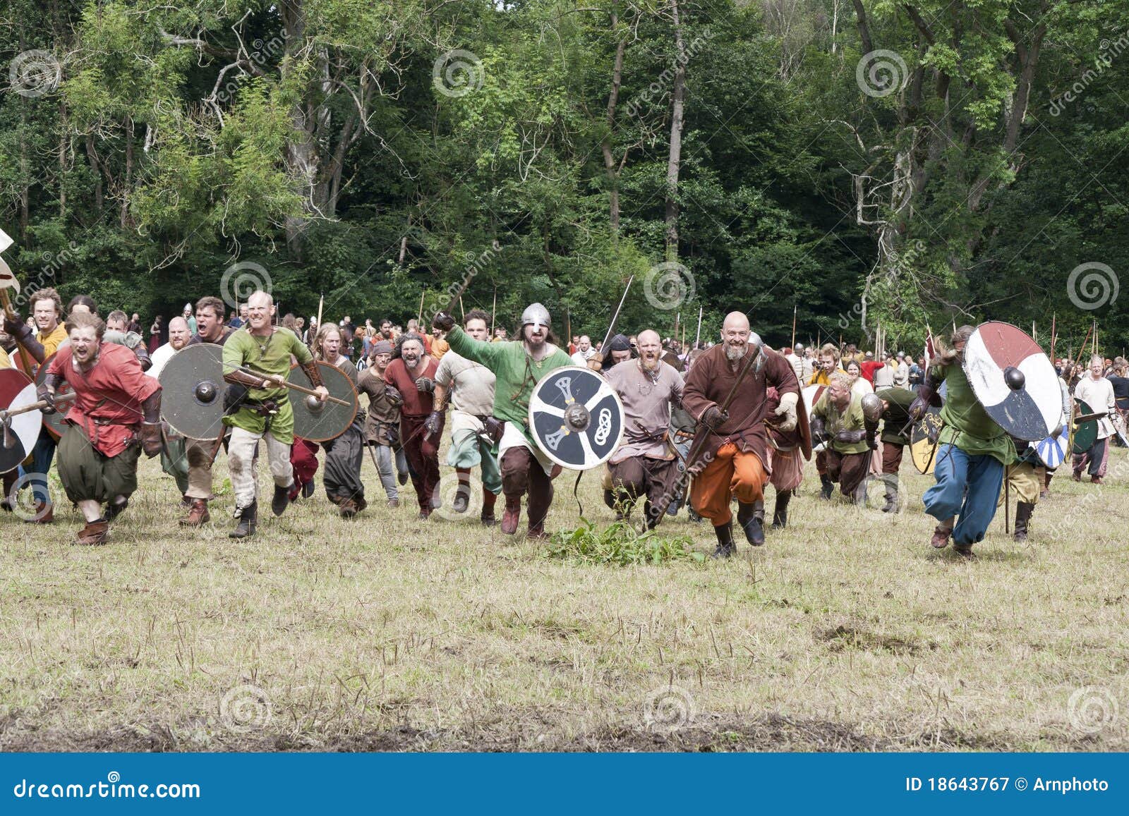 Attacking Vikings at Moesgaard Editorial Photography - Image of ...