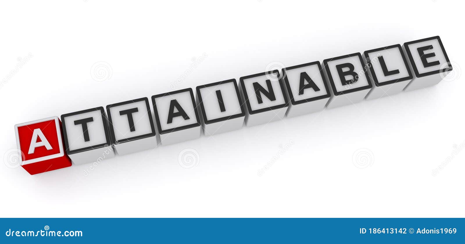 Attainable word blocks stock illustration. Illustration of info - 186413142