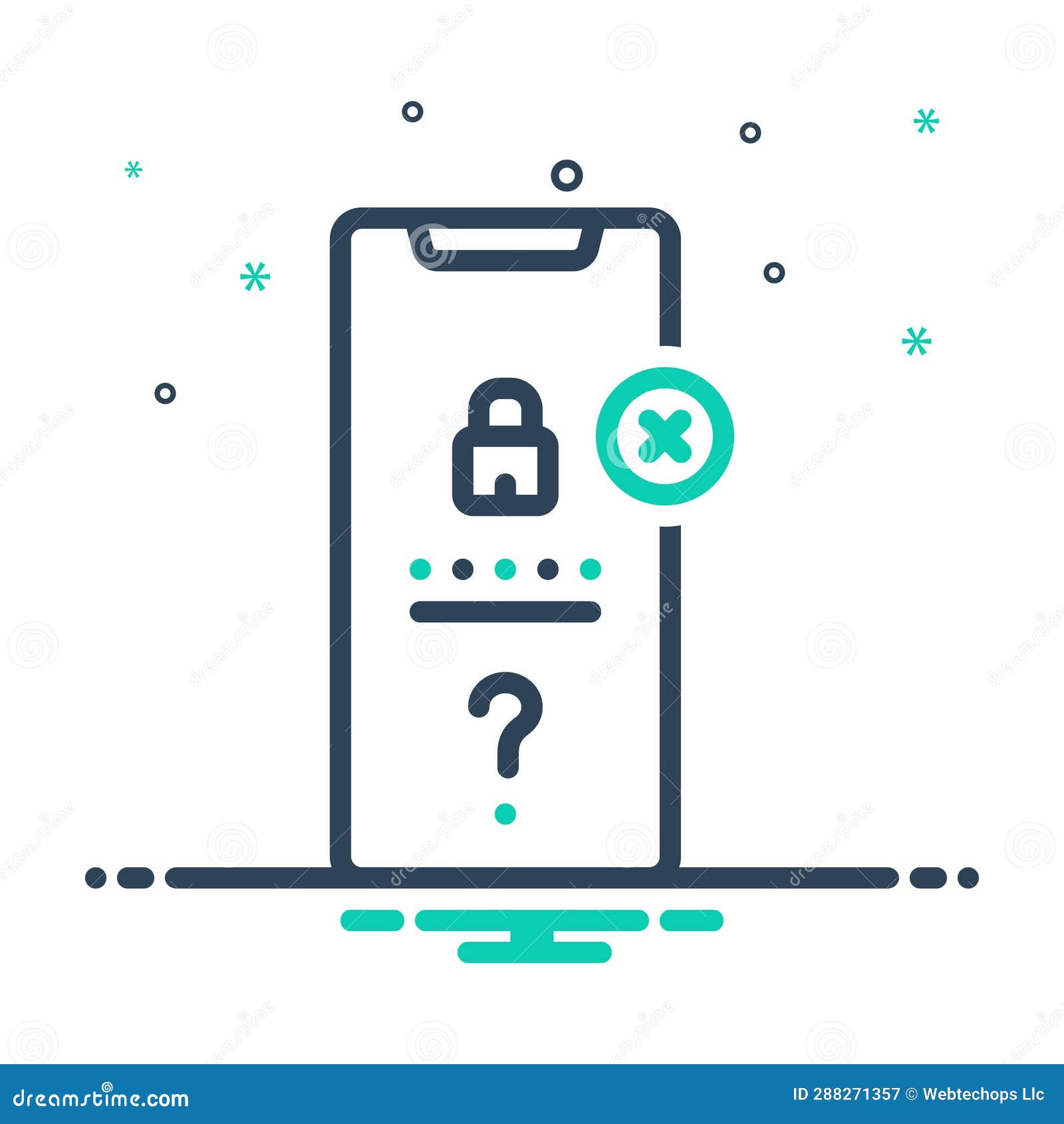 Mix Icon for Attempt, Try and Locked Stock Vector - Illustration of ...