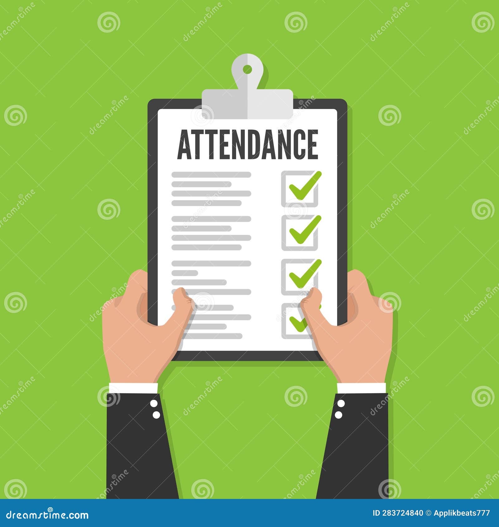 Attendance Concept Vector | CartoonDealer.com #94116071