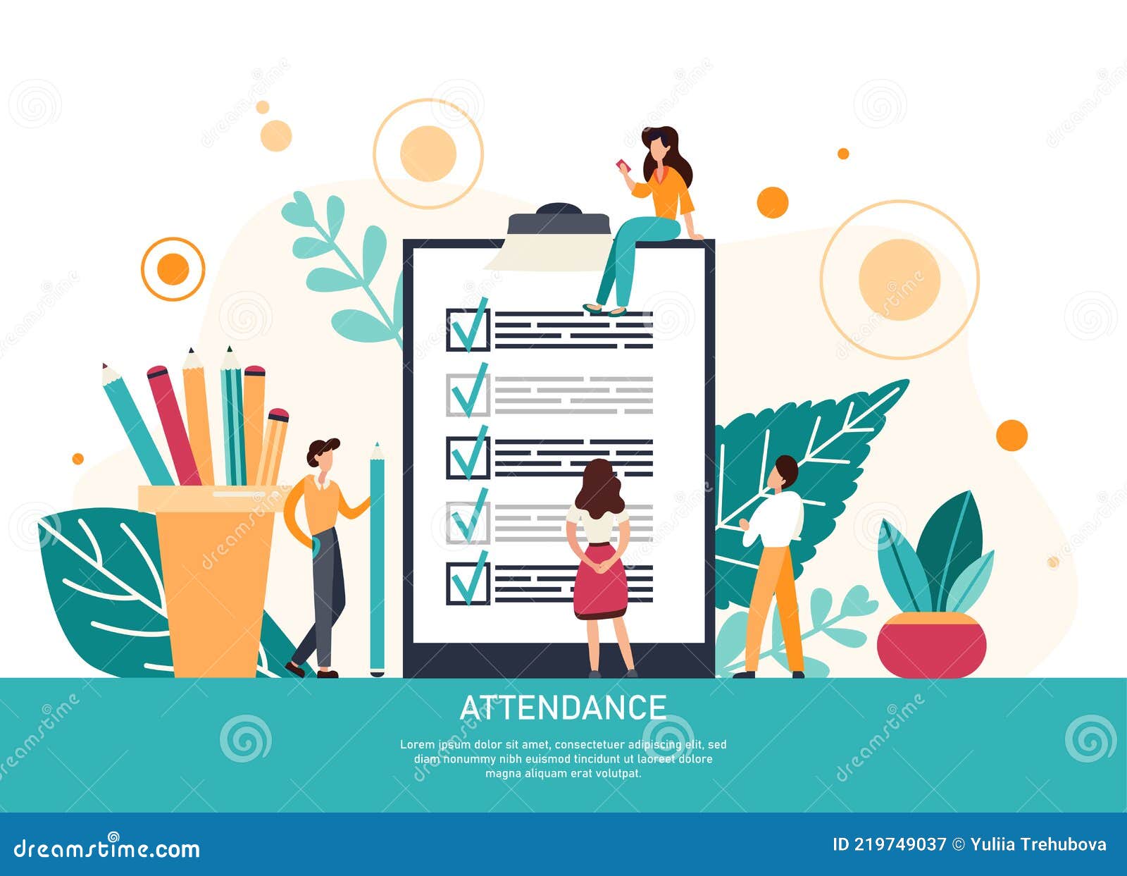Attendance Concept. Check List with Done Mard, Businessman with ... Attendance Concept. Check List with Done Mard, Businessman with ...