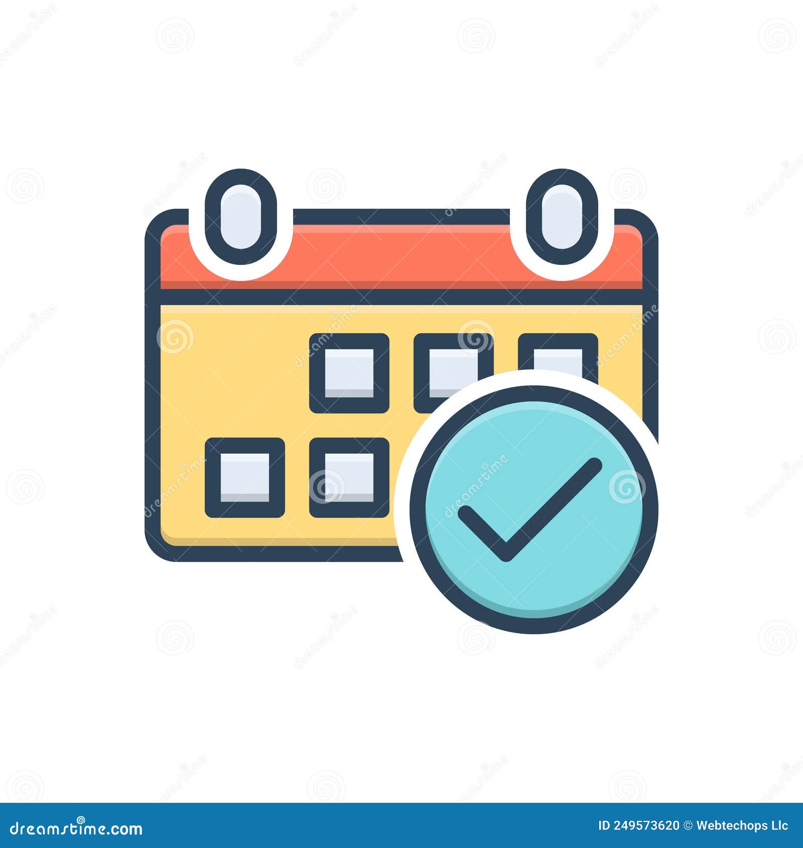 Color Illustration Icon for Attendance, Presence and Record Stock ...