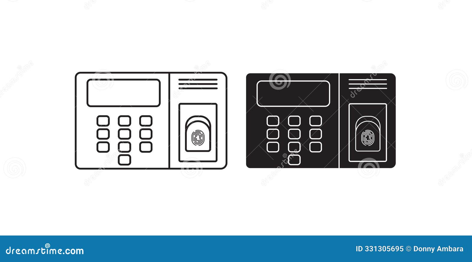 Time And Attendance Management Soft Blue Concept Icon Cartoon Vector ...