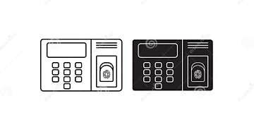 Attendance Machine Icon. Sign for Mobile Concept and Web Design. Vector ...