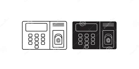 Attendance Machine Icon. Sign for Mobile Concept and Web Design. Vector ...