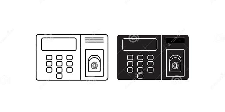 Attendance Machine Icon. Sign for Mobile Concept and Web Design. Vector ...