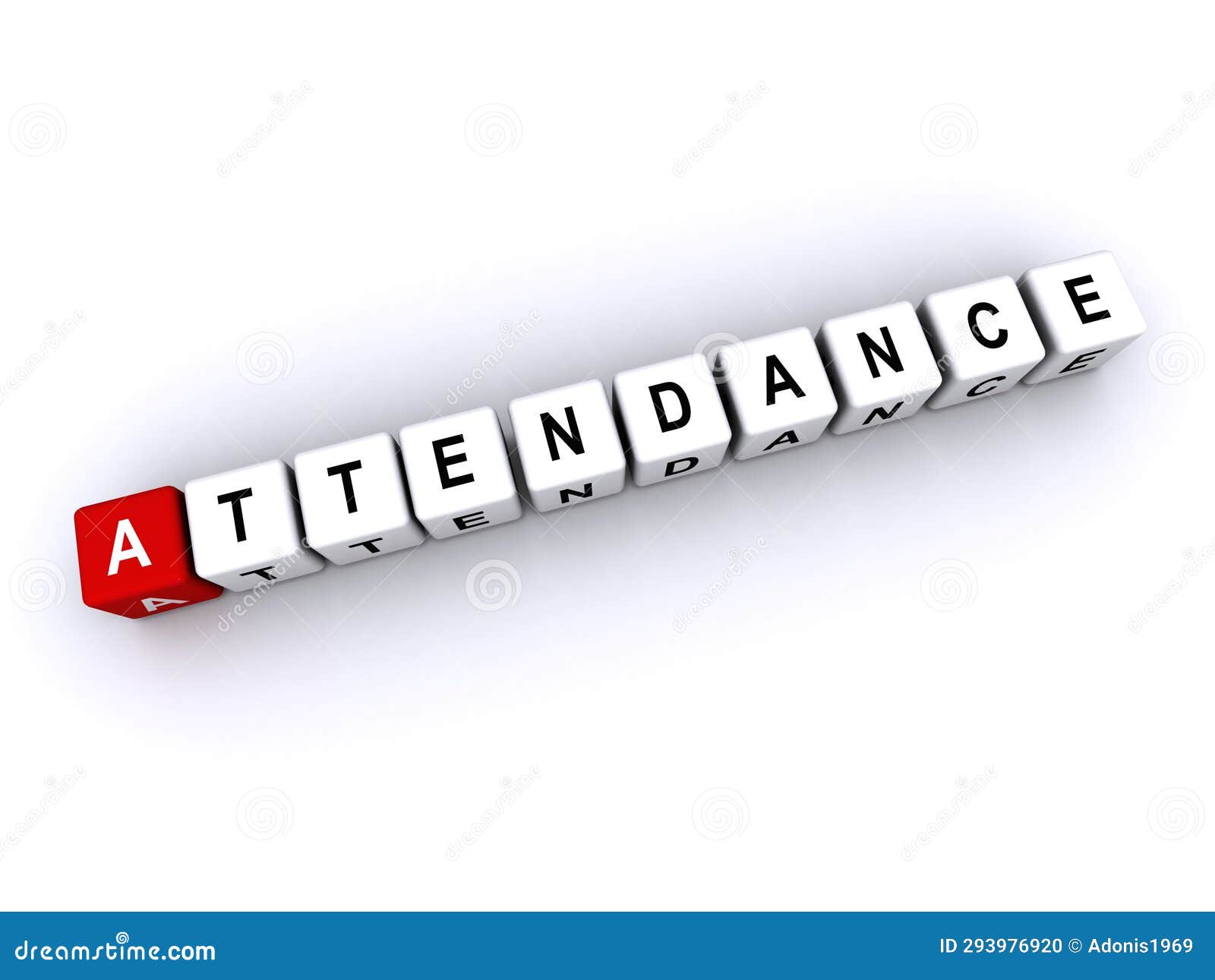 Attendance Word Block On White Stock Photography | CartoonDealer.com ...