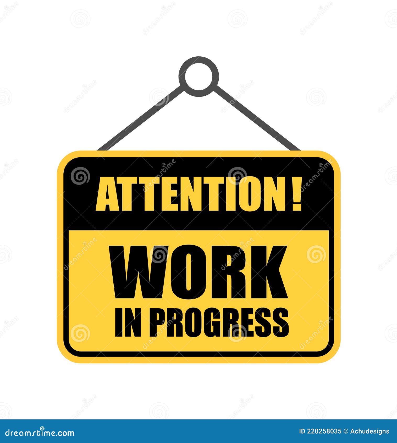 Work In Progress Sign Board