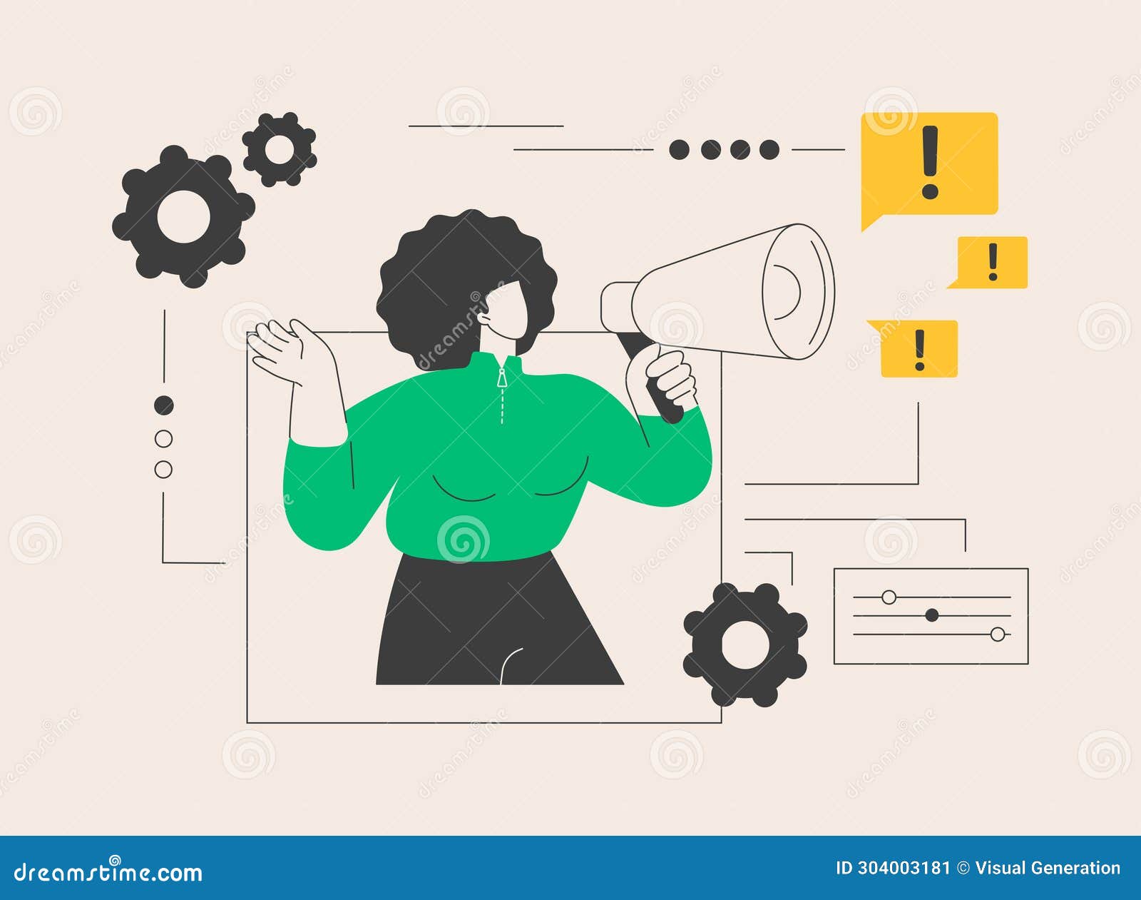 Attention Abstract Concept Vector Illustration. Stock Illustration ...