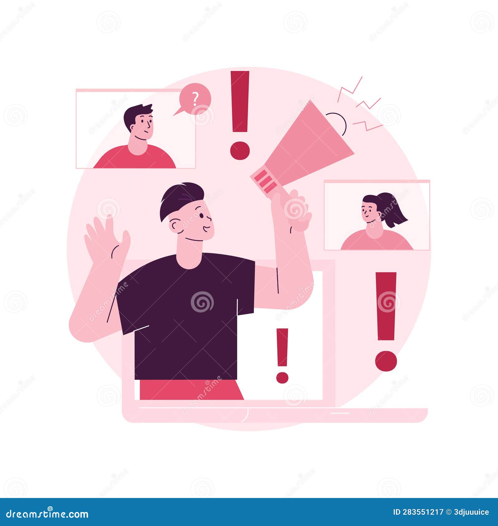 Attention Abstract Concept Vector Illustration. Stock Vector ...