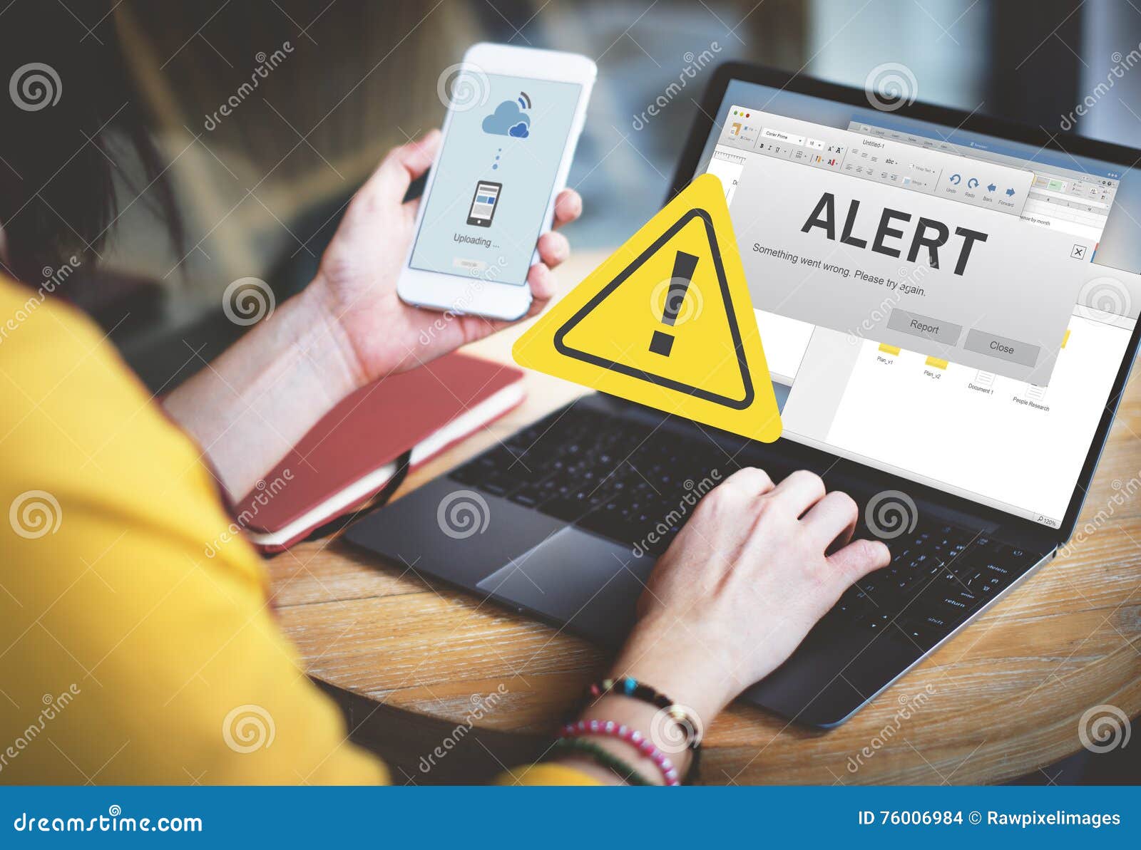 Attention Alert Connection Interrupted Warning Concept Stock Photo ...