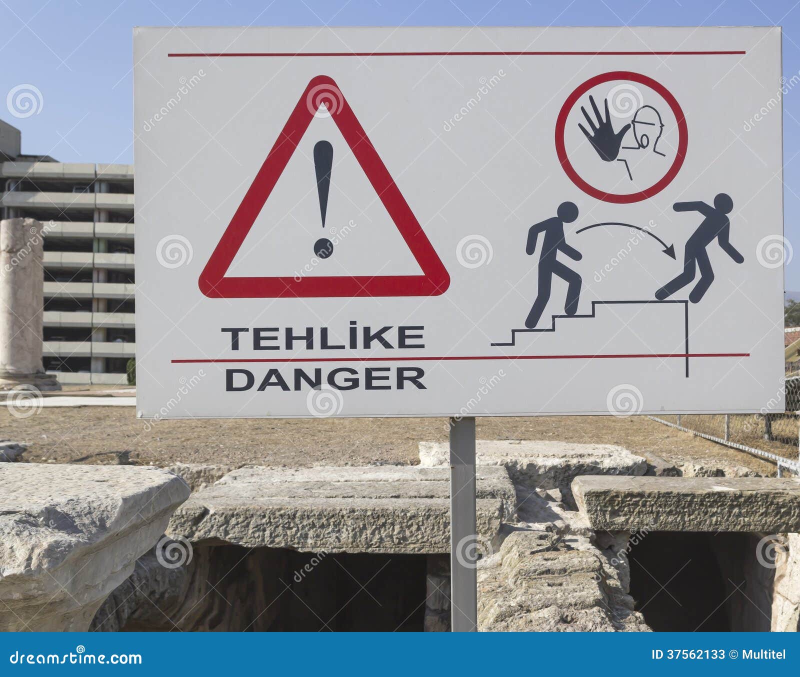 Attention Au Danger De La Chute Illustration Stock - Illustration du ...