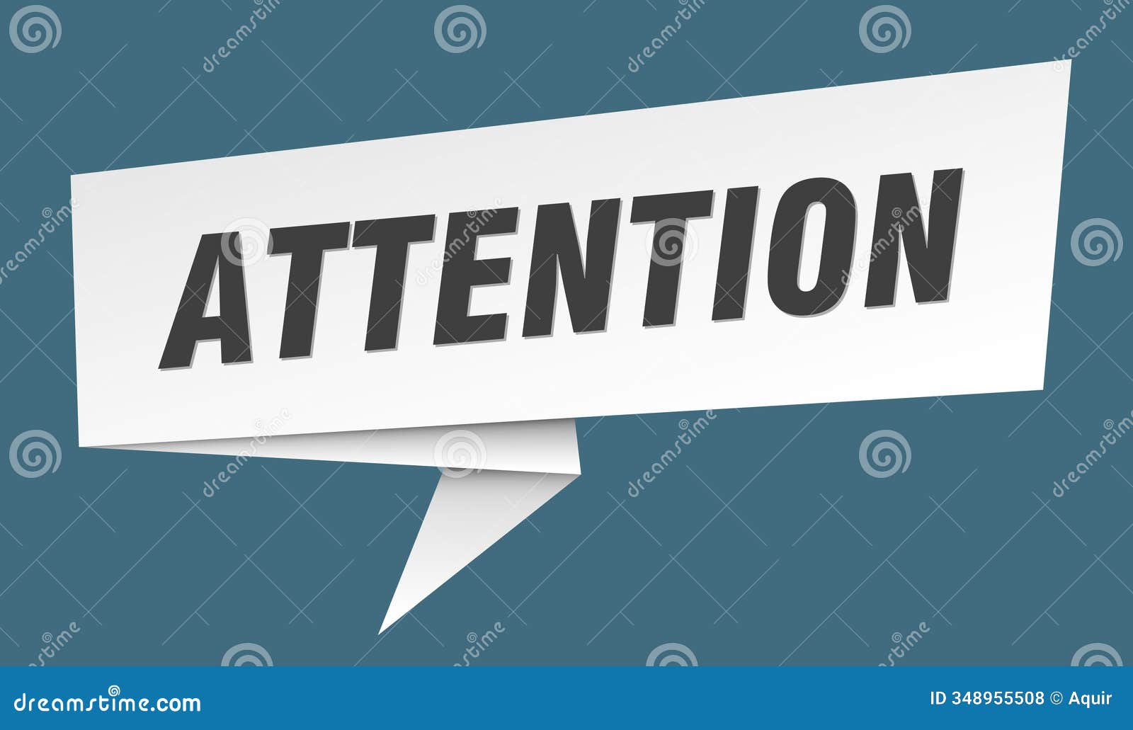 Attention Banner. Attention Speech Bubble, Label, Sticker, Sign ...