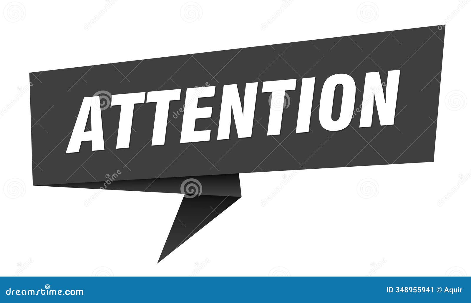 Attention Banner. Attention Speech Bubble, Label, Sticker, Sign ...