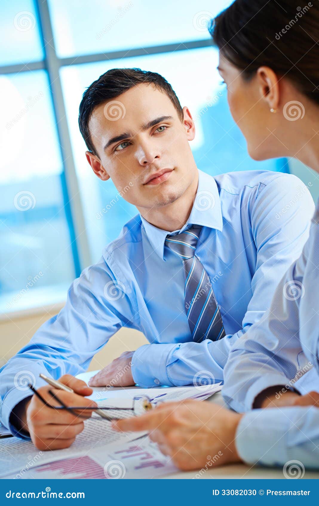 Attention stock photo. Image of employee, inside, career - 33082030
