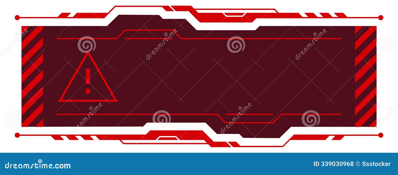 Attention Callout Box. Digital Red Frame Element Stock Illustration ...