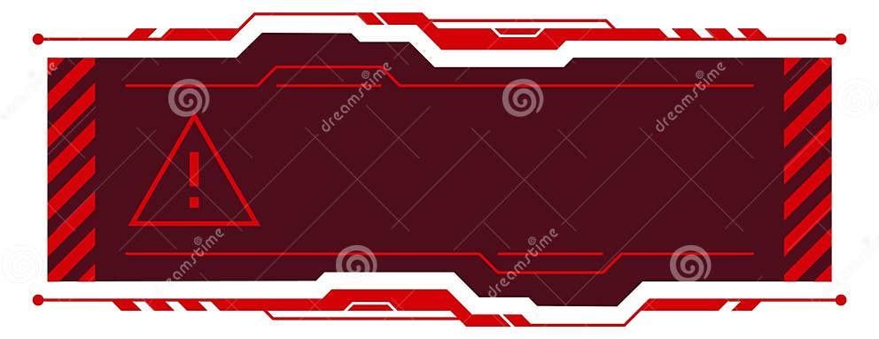 Attention Callout Box. Digital Red Frame Element Stock Illustration ...
