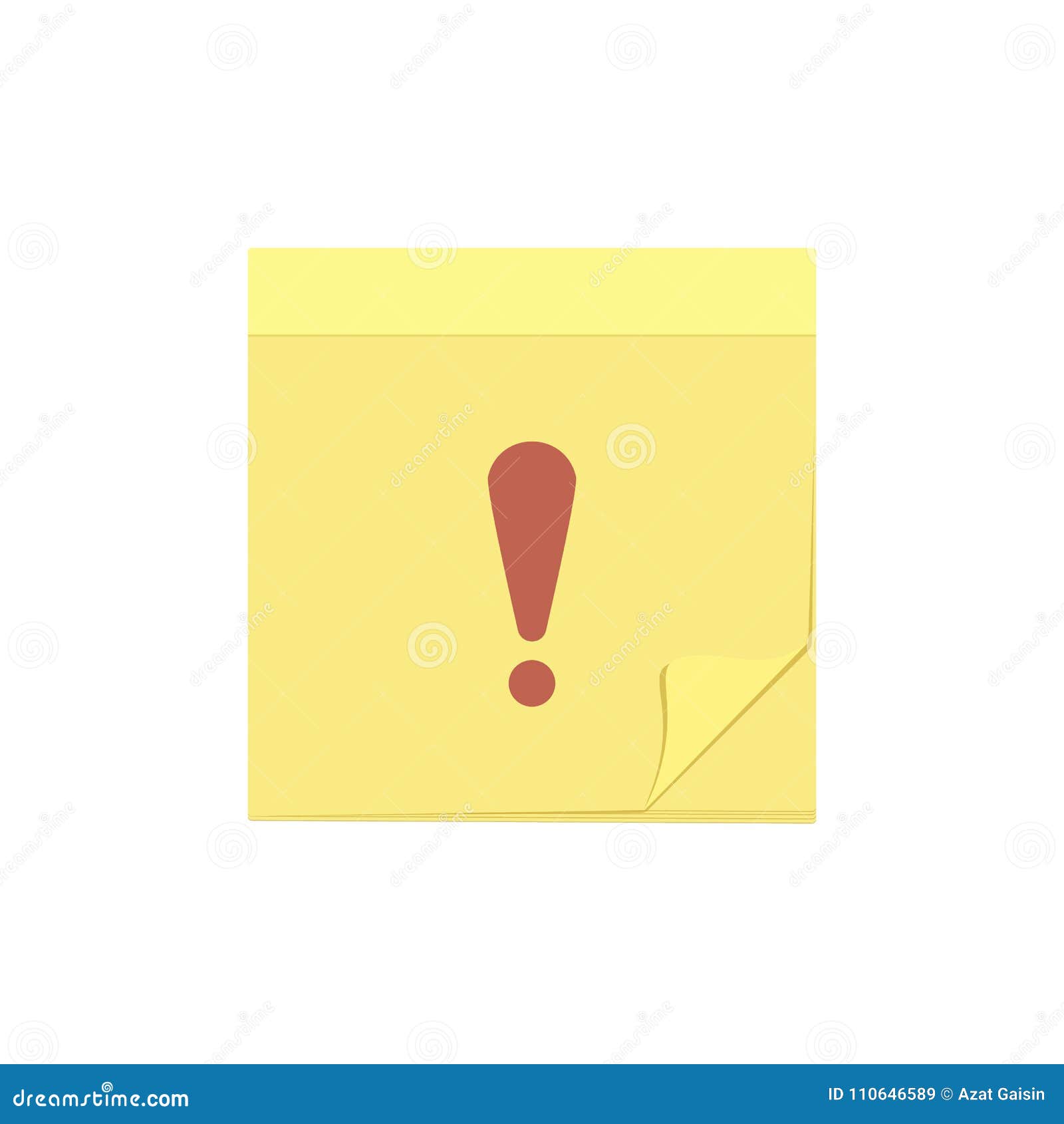 Attention Comment Message Note Task Icon Stock Vector - Illustration of ...