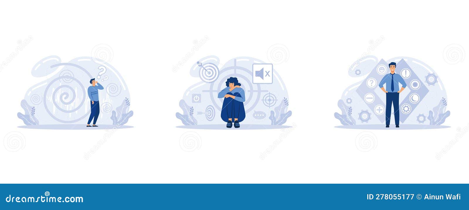 Attention Concentration, Cognitive Dissonance, Confusion Color Icon ...