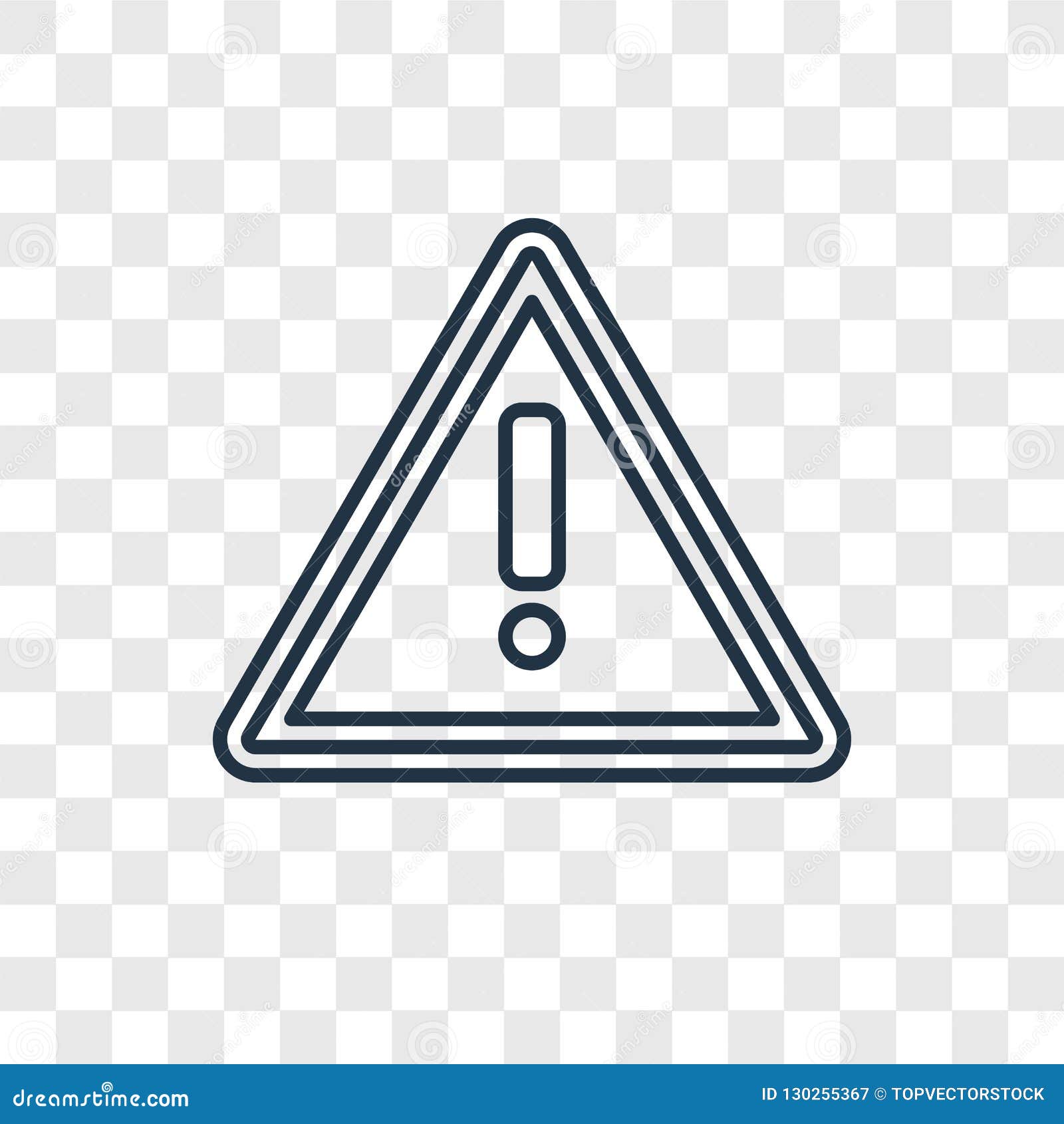 Attention Concept Vector Linear Icon Isolated on Transparent Background ...