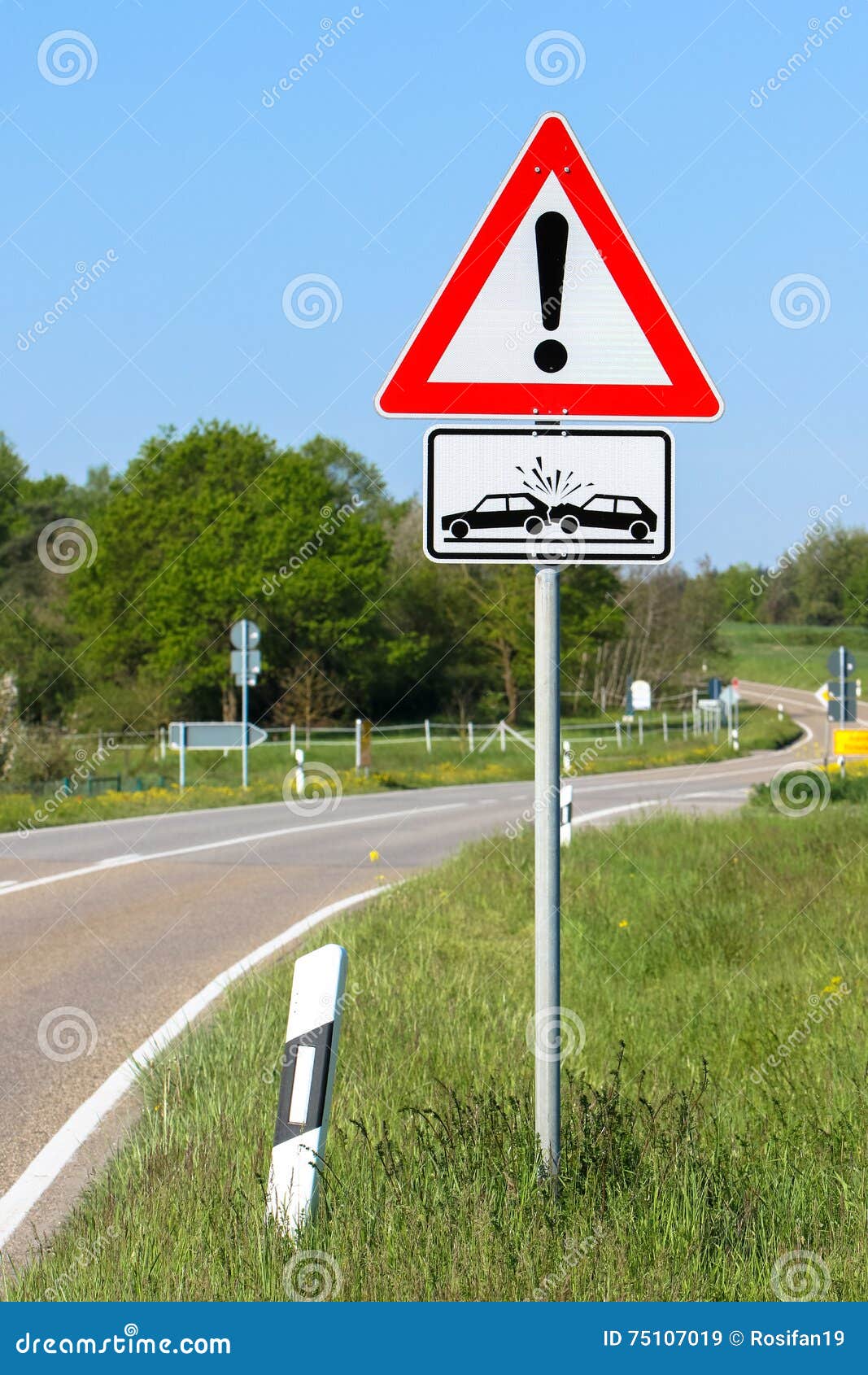Attention crash sign stock image. Image of design, sign - 75107019