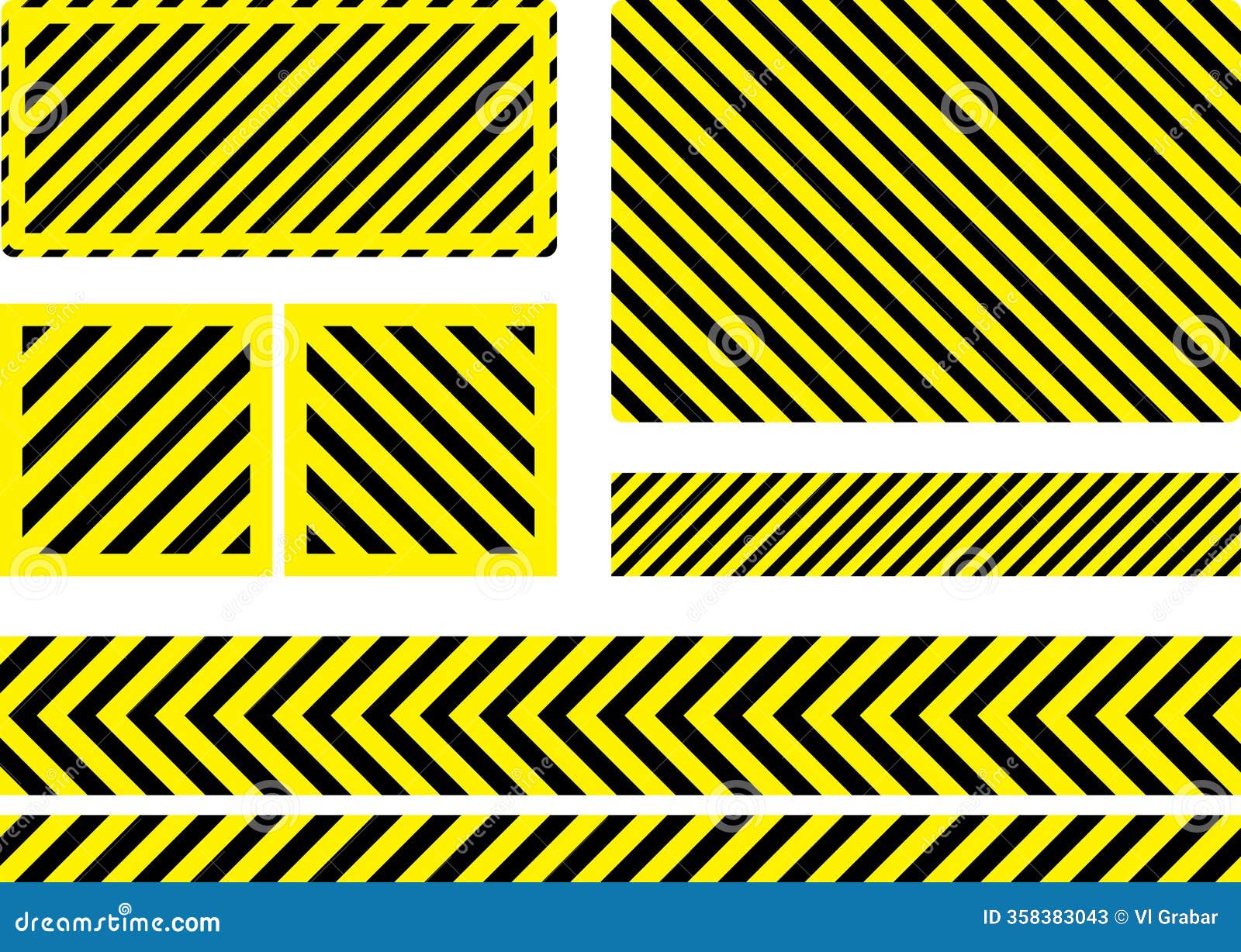 Attention Danger Warning Caution Vector Signs. Various White and Red ...