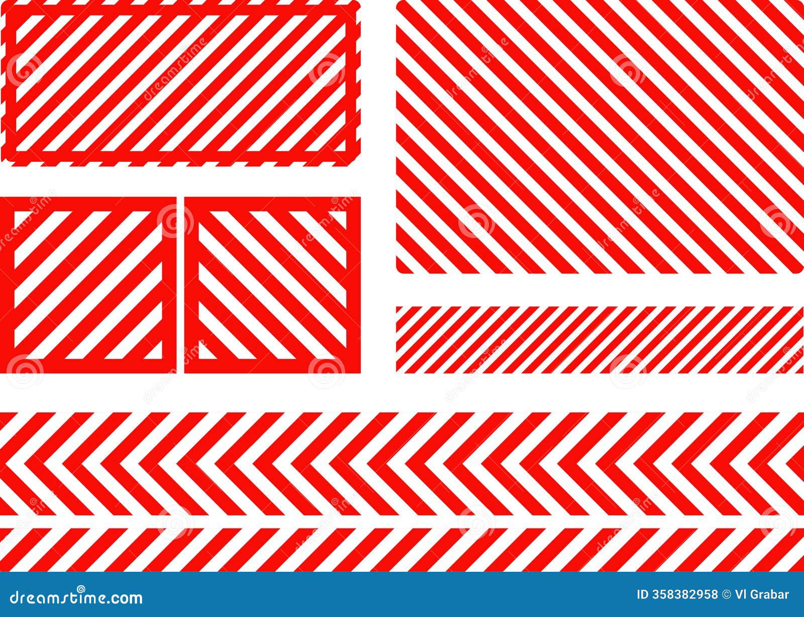 Attention Danger Warning Caution Vector Signs. Various White and Red ...